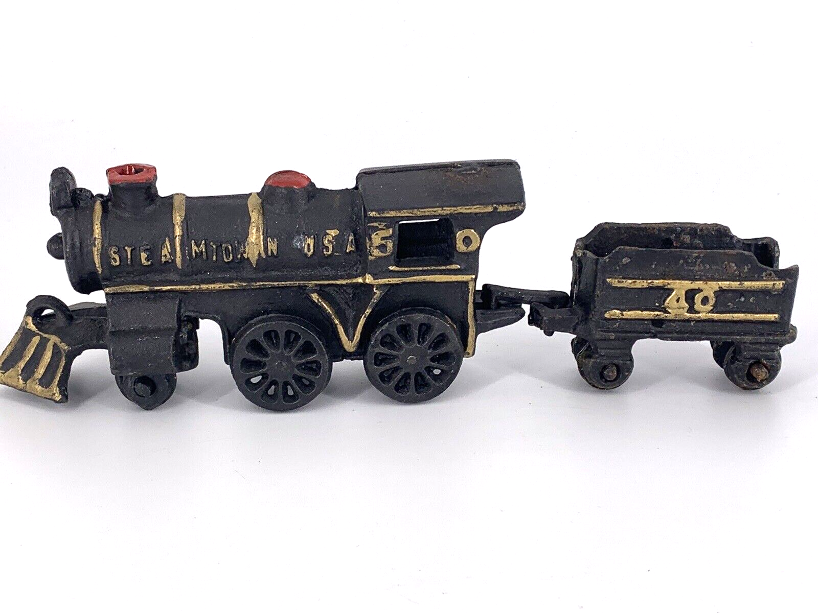 Cast Iron Toy Train No. 50 with Coal Car No. 40 Steam Town USA (X-6G ...