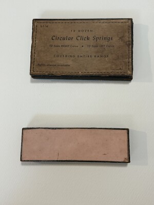 Vintage Watch Click Setting Spring Box Lot With Glass Tubes-No Springs ...