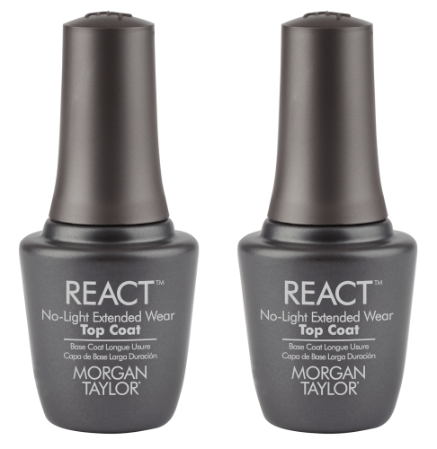 MORGAN TAYLOR REACT No-light Extended Wear TOP Coat .5 oz (NEW/ Pack of ...