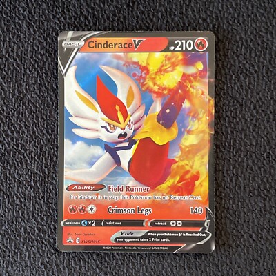 Cinderace V SWSH015 SWSH Black Star Promos Ultra Rare Holo Rare Pokémon ...