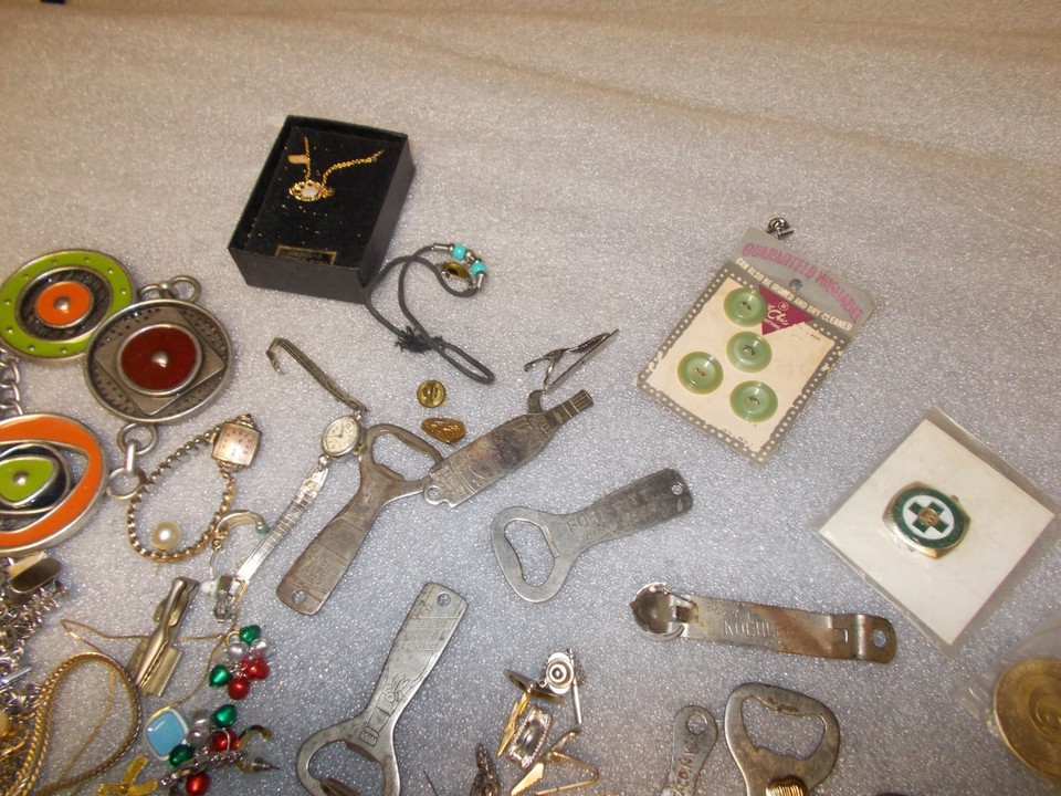 Vintage Junk Drawer Lot (openers,jewelry,ect.) | eBay