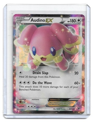 2016 Pokemon - XY: Fates Collide Audino EX #84/124 Holo | eBay