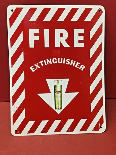 Vintage Metal Ford Fire Extinguisher Sign | eBay