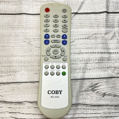 Coby RC-022 Remote Control OEM TFTV1022 TFTV1212 TFTV2214 TFTV1923 ...