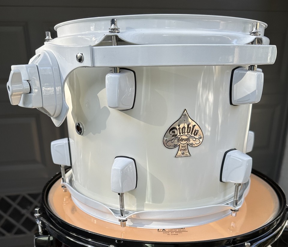 ddrum Tom 10"x8" Diablo White on White Drum | eBay