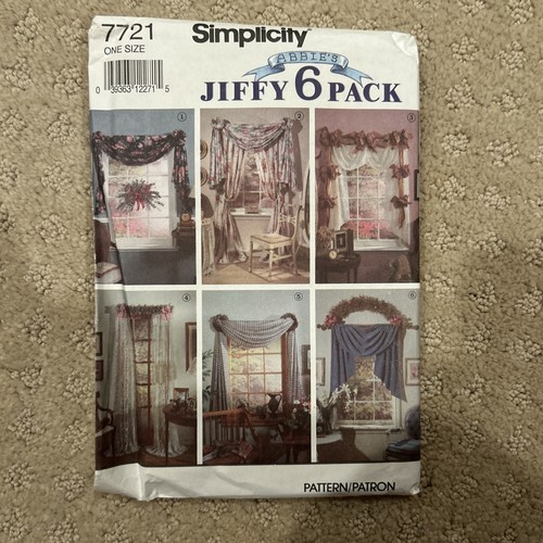 UNCUT Sewing Pattern-Simplicity Abbie's Jiffy 6 Pack-7721-Valance ...