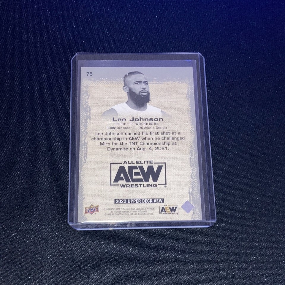 2022 Upper Deck AEW 75 LEE JOHNSON Dynamite Parallel 169/299 | eBay