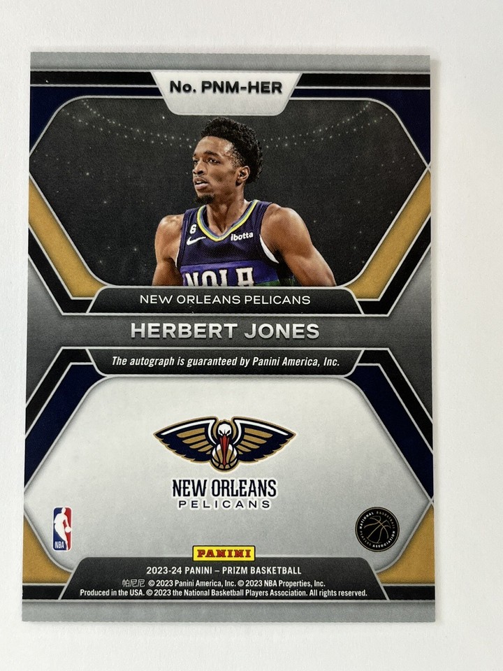 2023-24 Panini Prizm Herbert Jones “Penmanship” Autograph PNM-HER ...