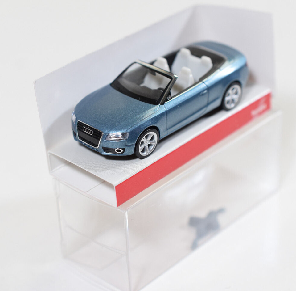 Herpa H0 1:87 - Modellauto Audi A5 Cabrio topasblau met. - Art. 034173 ...