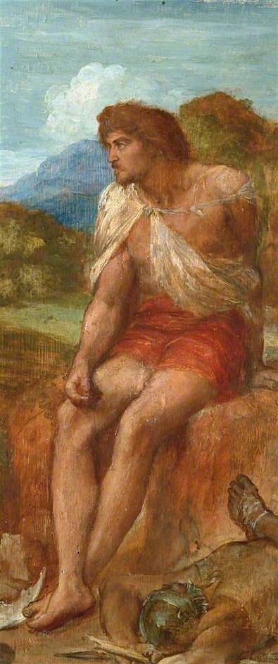 Oil painting Samson-George-Frederic-Watts-oil-painting man portrait in ...