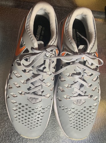 Nike Training Shoes Lift Run Jump Cut Gray w/ Orange Mens Sz 13 | eBay