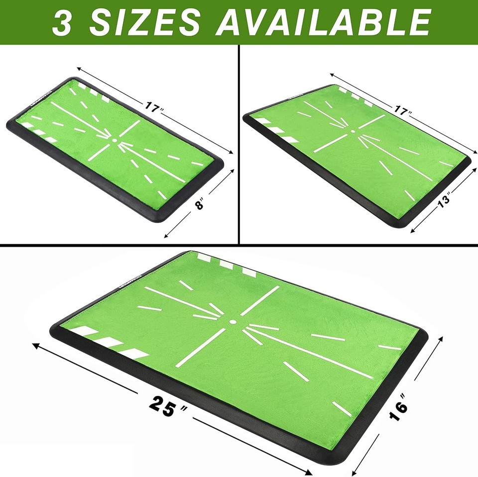 CHAMPKEY Golf Hitting Mat – Swing Path Feedback Trainer for Indoor ...