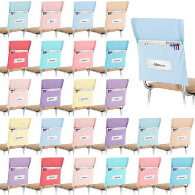24 Pcs Chair Pockets for Classroom Chairback Pocket Chart 14 x 18 Inch ...
