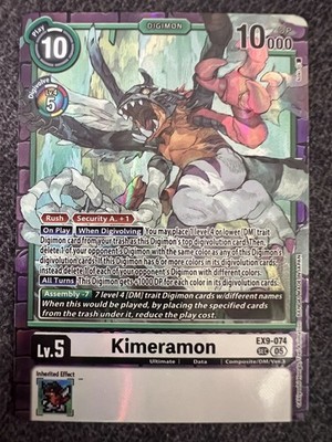 Digimon Card Game Kimeramon EX9-074 Secret Rare Versus Monsters NM | eBay
