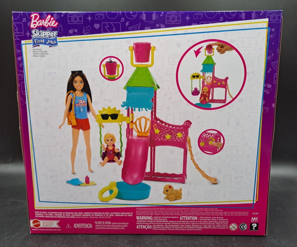 Barbie Skipper First Jobs Big Babysitting Adventure Doll Playset Age 3 ...