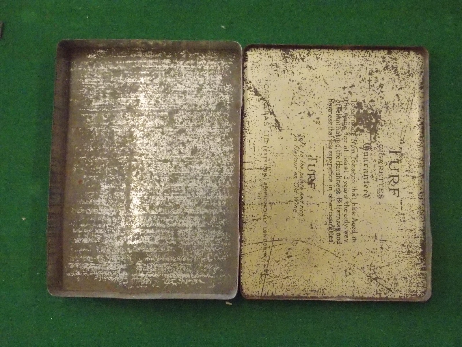 Vintage Turf Carreras Empty 50 Cigarette Tin Tobacciana | eBay