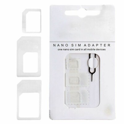 SIM Card Adapter NANO to MICRO Converter Universal Iphone Samsung FAST ...
