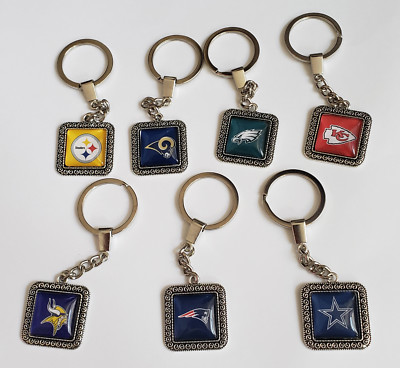 Sale Keychain with NFL Football Logos teams, handmade by order, pick ...