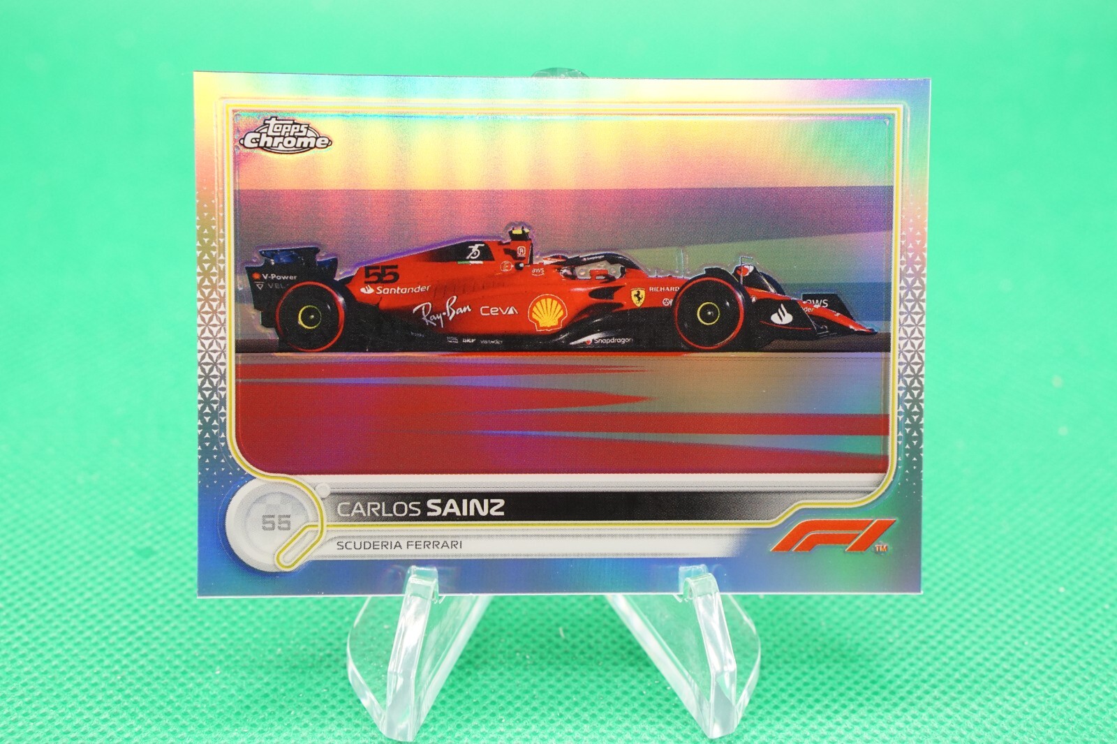 2022 Topps Chrome F1 Cars Refractor #118 Carlos Sainz Scuderia Ferrari ...