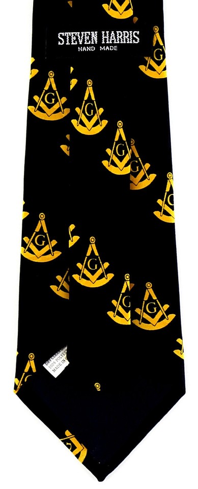 Compass & Square Mens Neck Tie Mason Necktie Fraternal Order Freemason ...