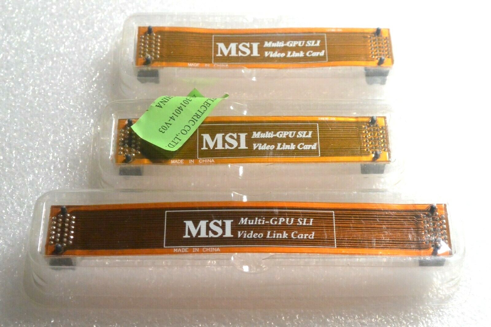 MSI SLI BRIDGE CABLE FOR VIDEOCARDS N1996 MS-4120 Lot of 3: 2 - 4", 1 ...