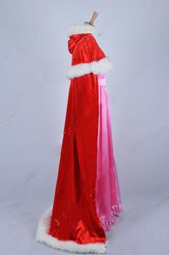 Beauty And The Beast Cosplay Belle Costume Red Cape Pink Dress ...