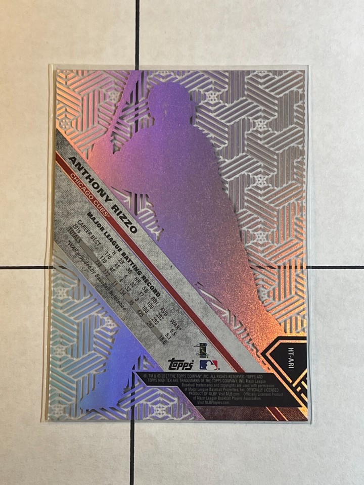 Anthony Rizzo 2017 Topps High Tek Pattern 2A Variation Chicago Cubs | eBay