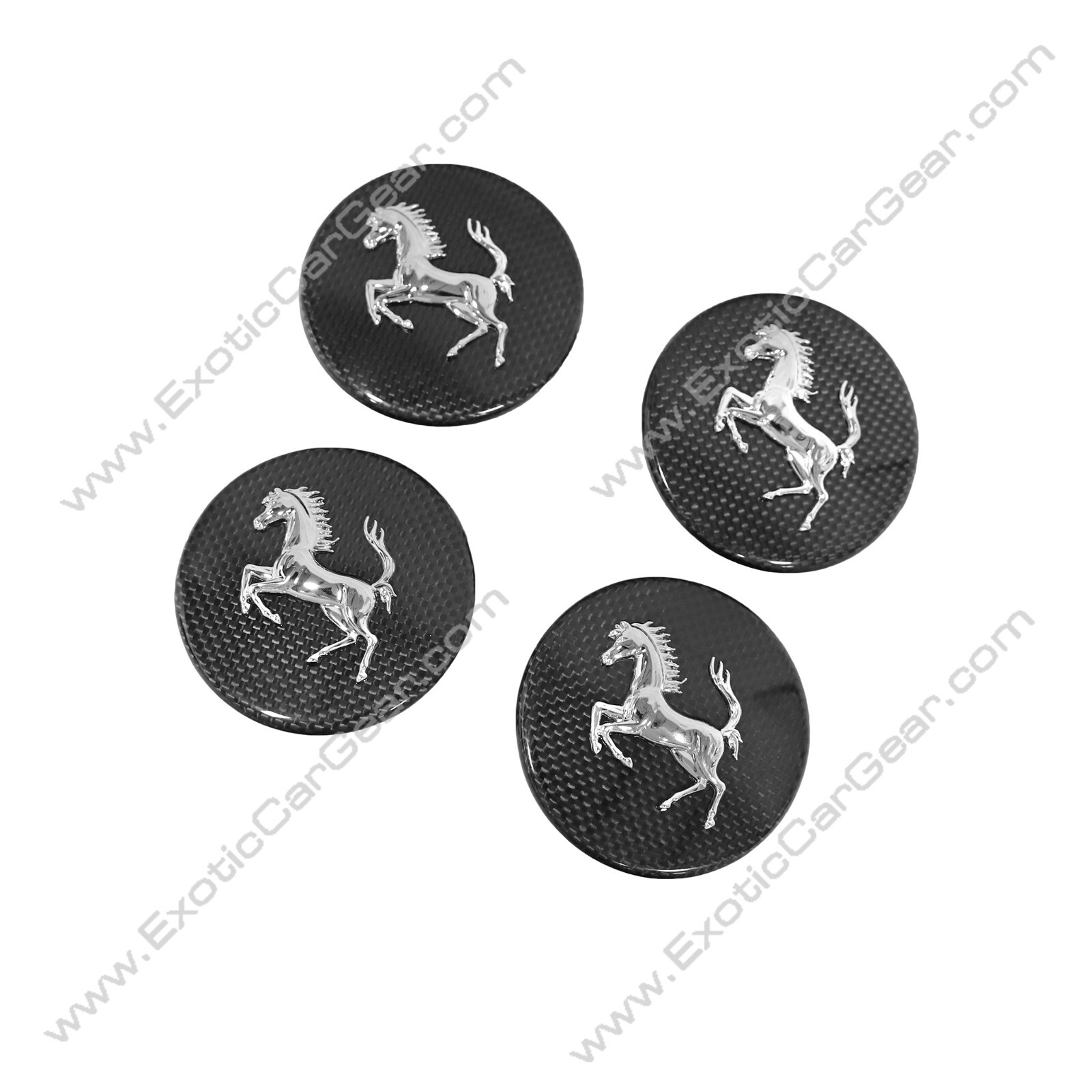 Ferrari FF/Portofino Carbon Fiber Replacement Center Wheel Caps With ...