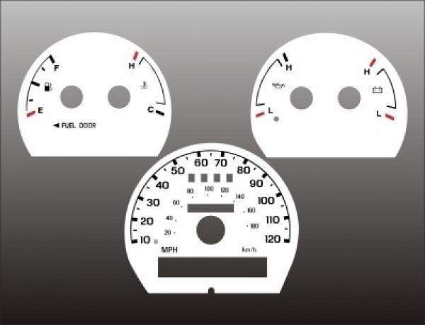 1998-2003 Ford Ranger Non Tach Dash Cluster White Face Gauges 98-03 | eBay