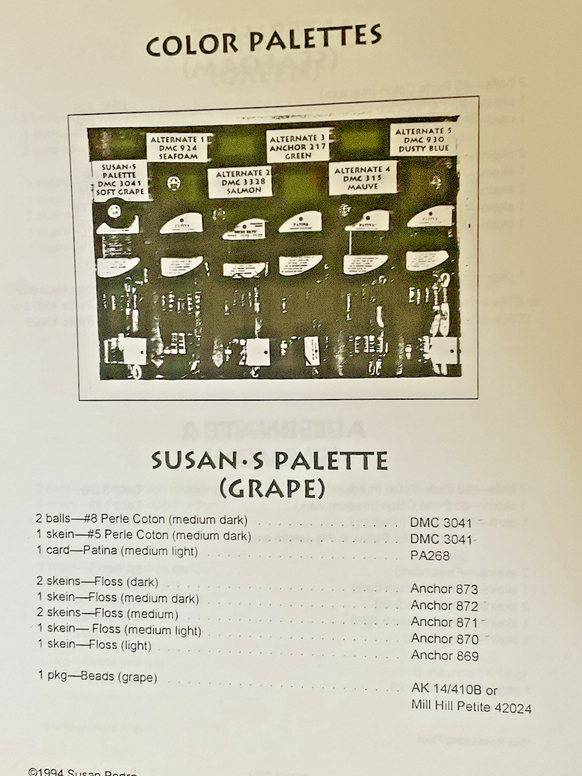 Susan Portra Needlepoint Chart Booklet Odyssey Designed for 18 Ct Mono ...