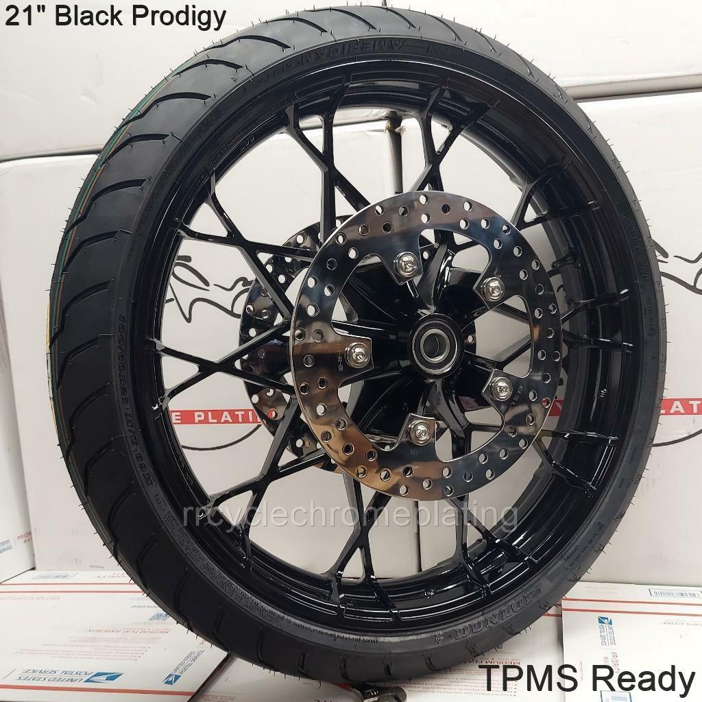 Harley 21" Black Prodigy Front Wheel Tire Rotor 08-23 Street Glide Road ...
