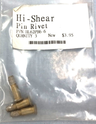 Hi-Shear P/N HL62PB6-6 Pin-Rivet (Sold 3 to a pkg.) | eBay