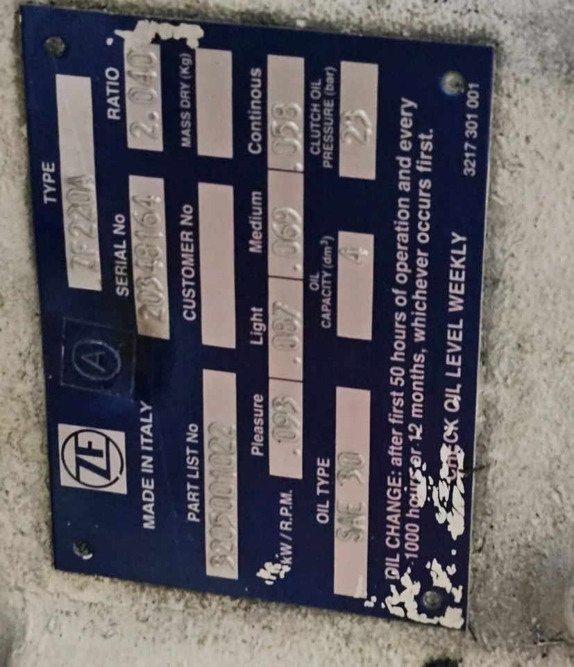 ZF220A 2.040 Marine Transmission Rebuilt Unit | Aftermarket