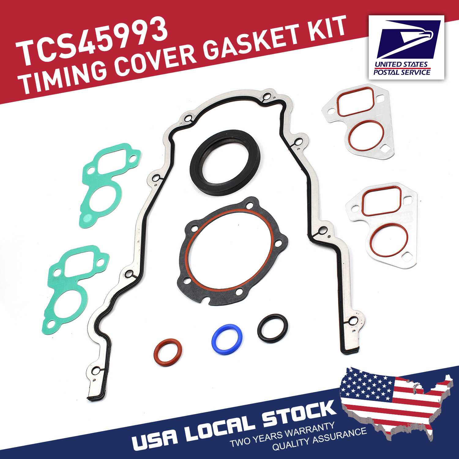 Engine Timing Cover Gasket Set TCS45993 for LS LS1 LS6 LS2 LS3 LQ9 LQ4 ...