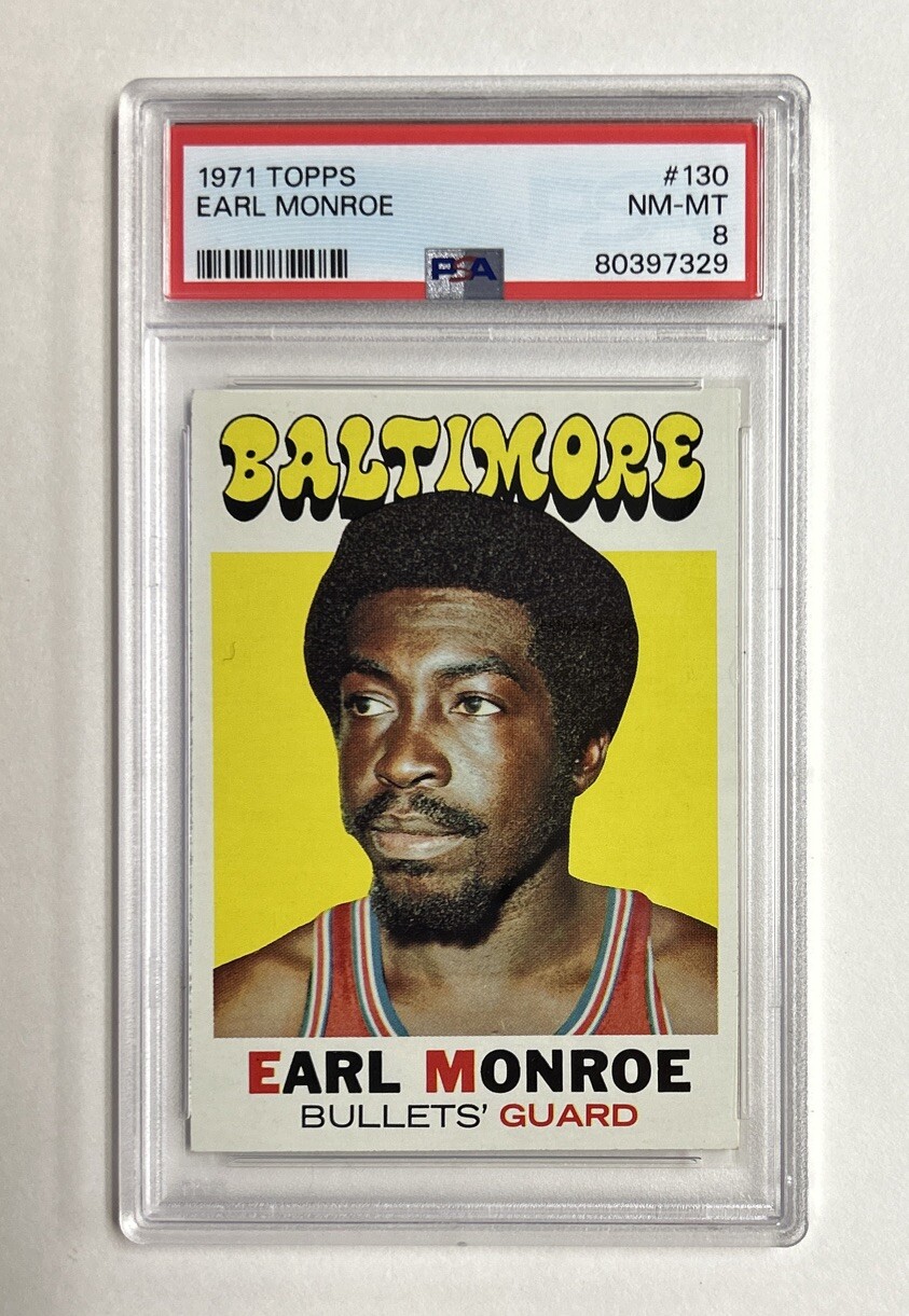 1971 Topps Basketball Earl Monroe Baltimore Bullets Card #130 PSA 8 | eBay
