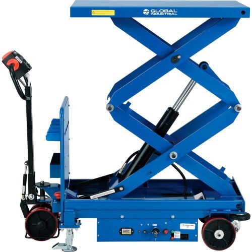 NEW! Self Propelled Mobile Scissor Lift Table, 40"L x 24"W, 2000 Lb ...
