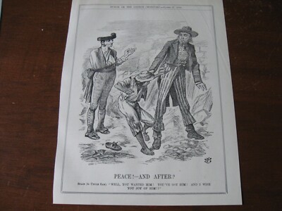 1898 Original POLITICAL CARTOON - UNCLE SAM Trouble w CUBA SPAIN WAR | eBay