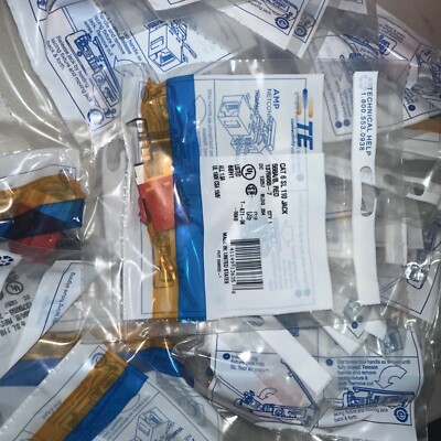 Lot Of 5pcs. COMMSCOPE/AMP 1375055-7 CONNECTOR CAT 6 SL 110 JACK RED ...