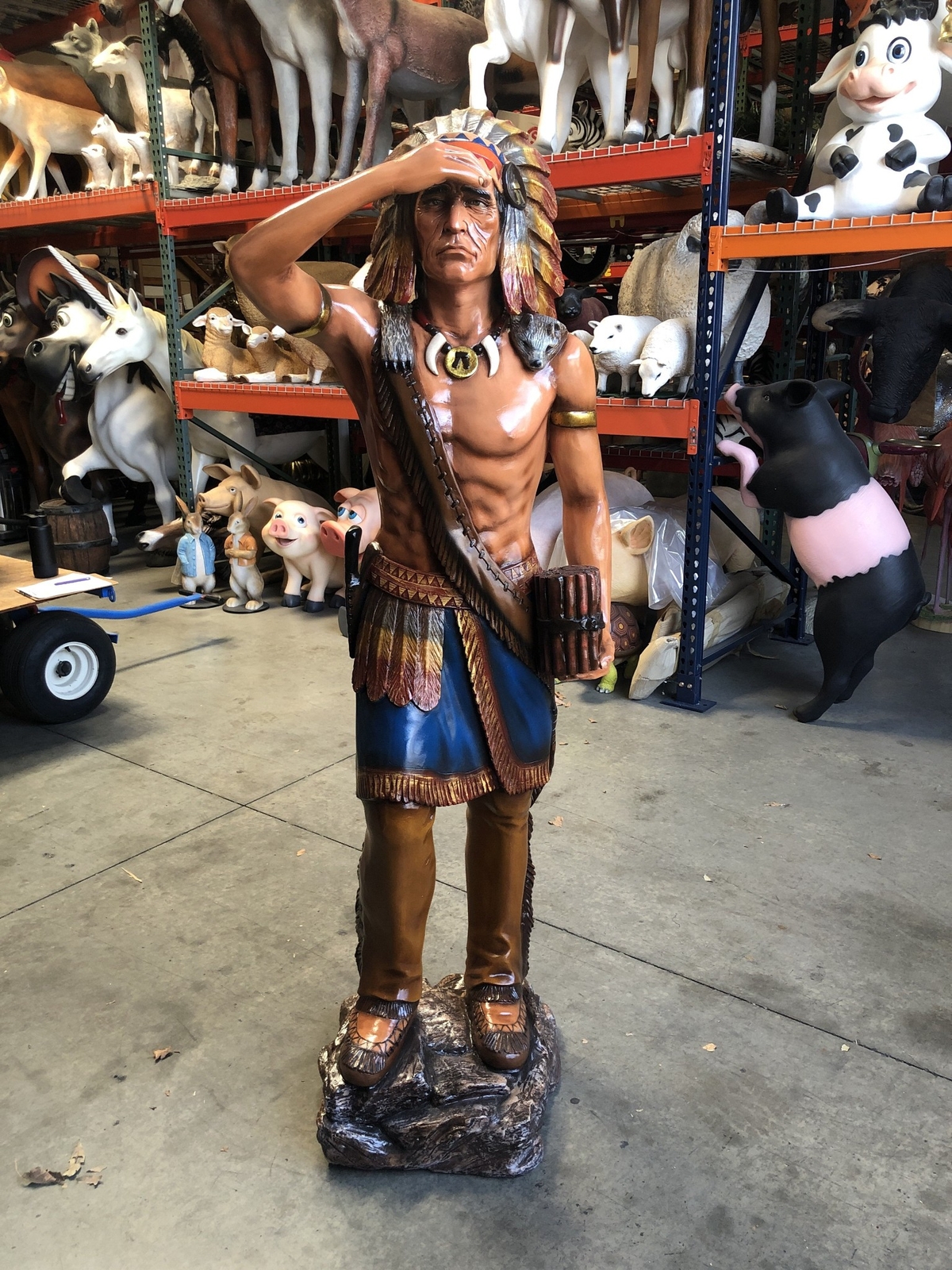 Tobacco Indian Cigar Store Display Life Size Statue Western Theme Prop ...
