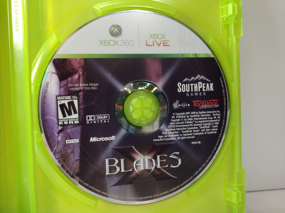 X-Blades (Xbox 360, 2009) Hack & Slash Action Video Game COMPLETE ...