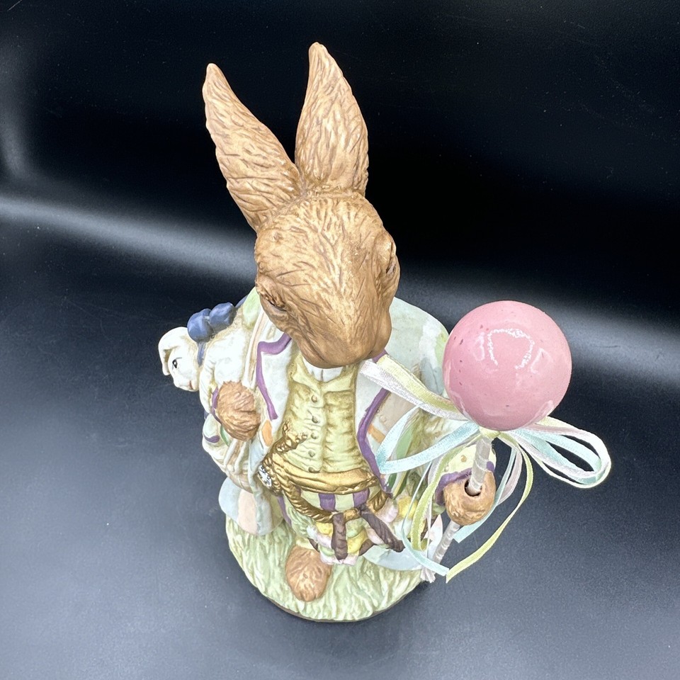 Spring Collection 9" Patchwork Bunny Rabbit with Music Box Easter 1992 ...