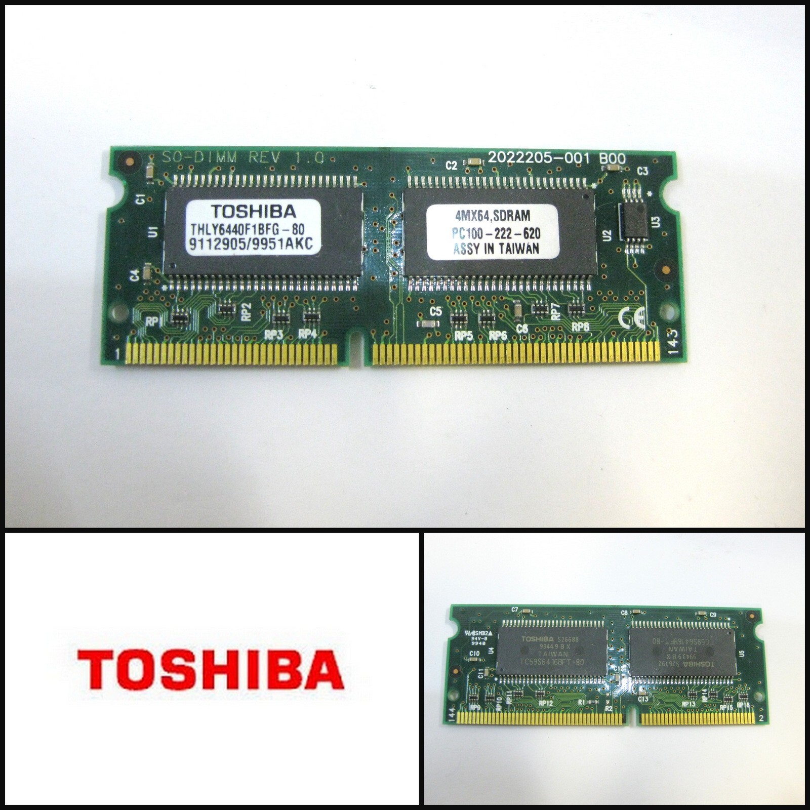 TOSHIBA 64MB SDRAM THLY6440F1BFG-80 100MHz Memory RAM for Laptop | eBay