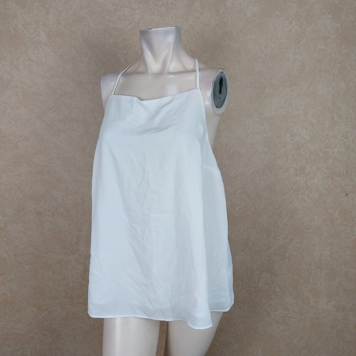 Bar III New Women lace-Trim Racerback Tank Top Washed White Size L ...