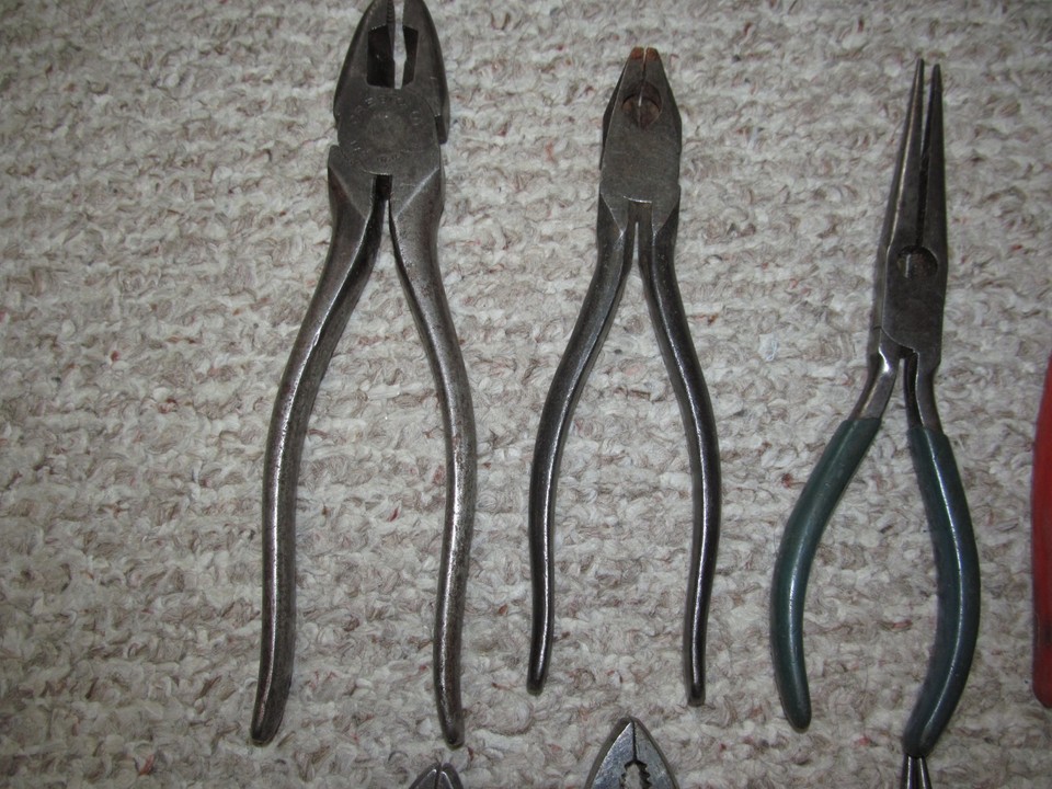 Vintage Tools Lot of 13 Pliers and Wrenches Crestoloy TrueCraft | eBay