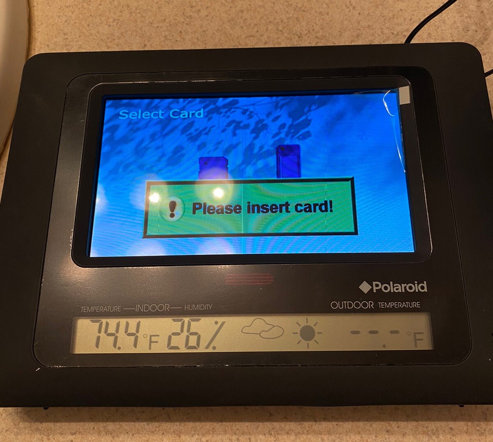 Polaroid Simplicity 7" Digital Photo Frame Weather Station XSA 00770S ...