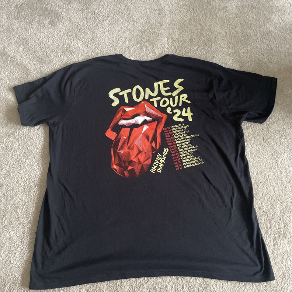 Rolling Stones Hackneyed Diamonds Tour Tshirt 2024 New! 3XL | eBay