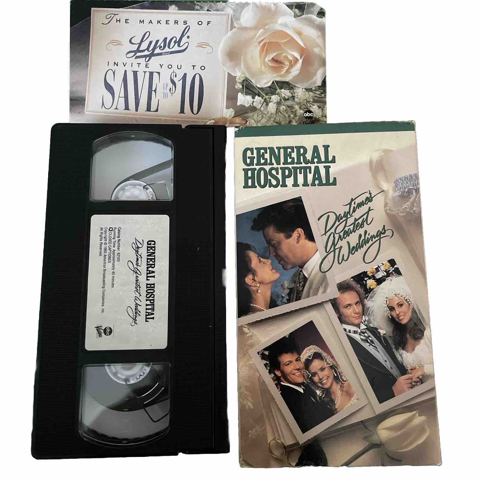 ABC Daytimes Greatest Weddings - General Hospital (VHS, 1993 ...