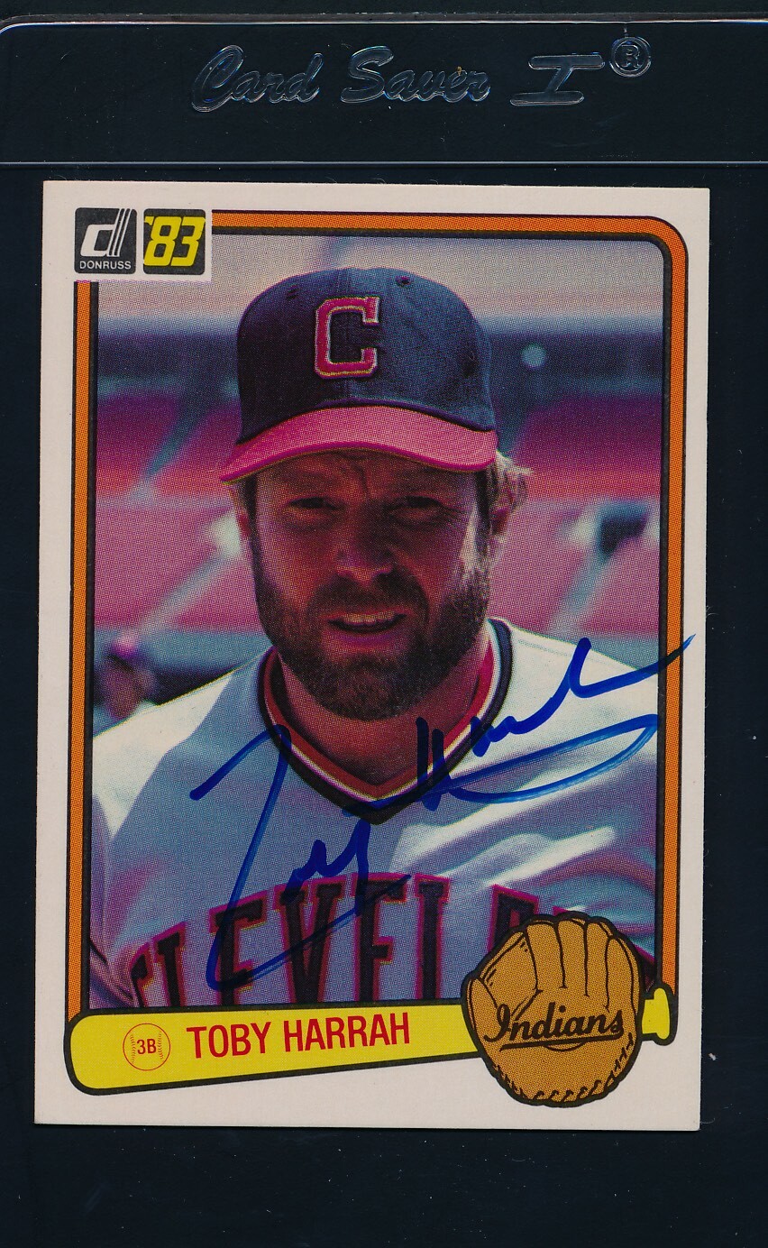 1983 Donruss #337 Toby Harrah Indians Signed Auto *22538 | eBay