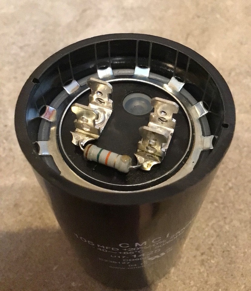 Well Pump Motor Start Capacitor, U17-1425, 270 VAC, 105 MFD, 50/60 Hz ...