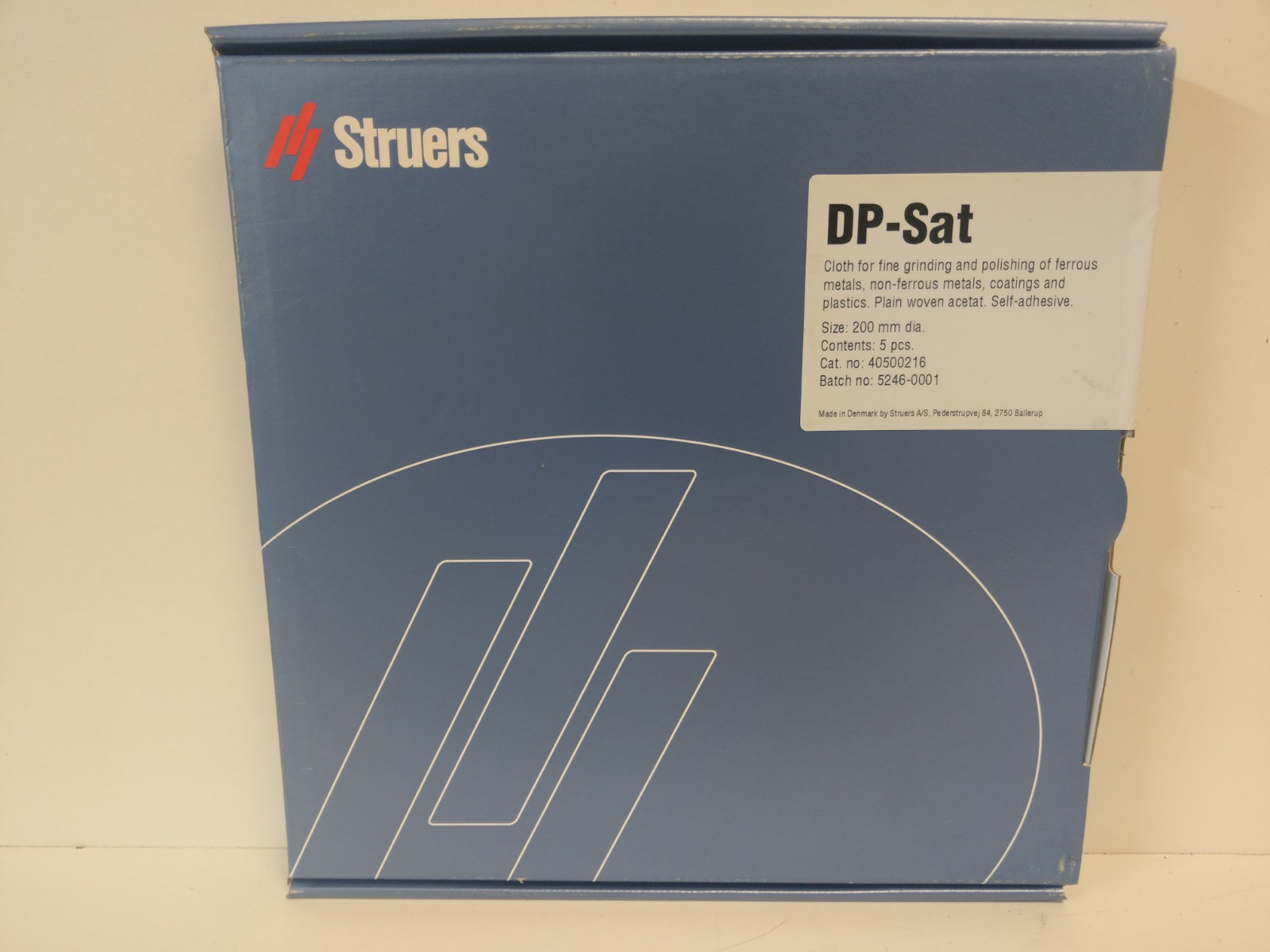 BOX OF (5) NEW OLD STOCK! STRUERS 200MM FINE GRINDING CLOTHS DP-SAT ...